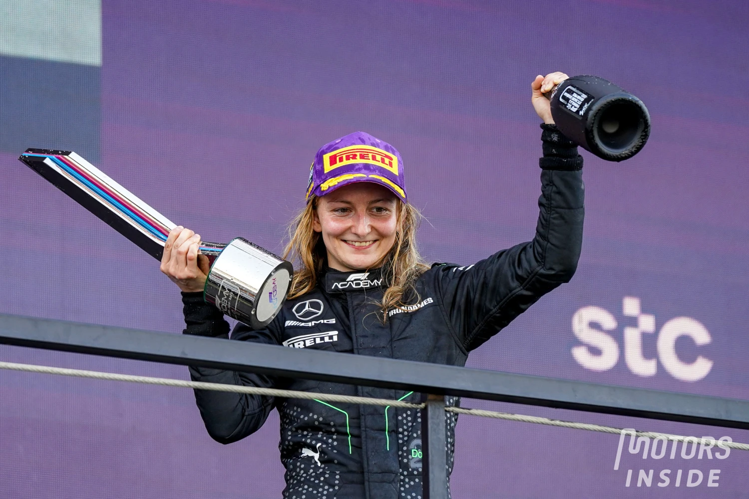 F1Academy - The French driver Doriane Pin wins the first race of the F1 ...