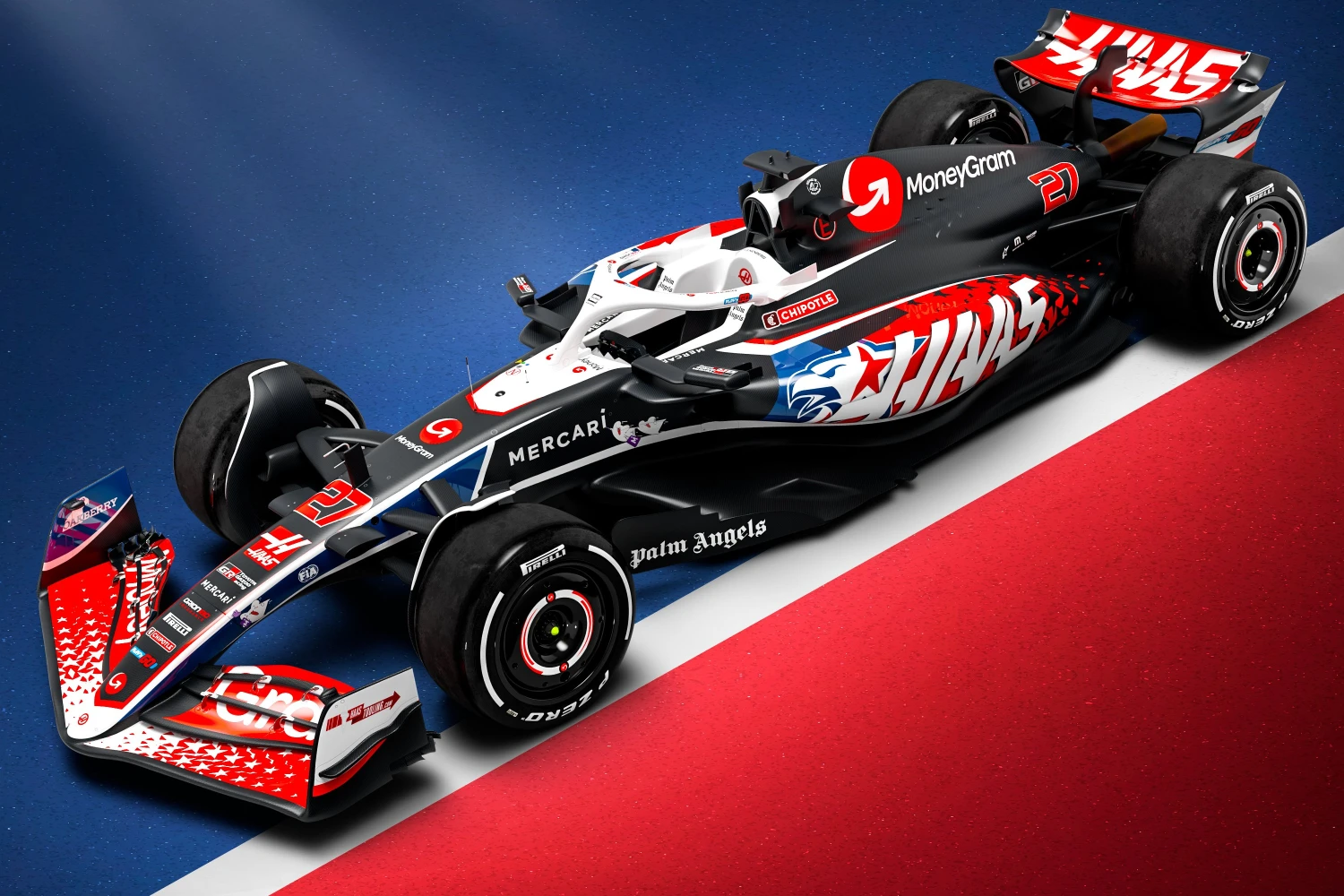 A design in the colors of the country for Haas during the US Grand Prix ...